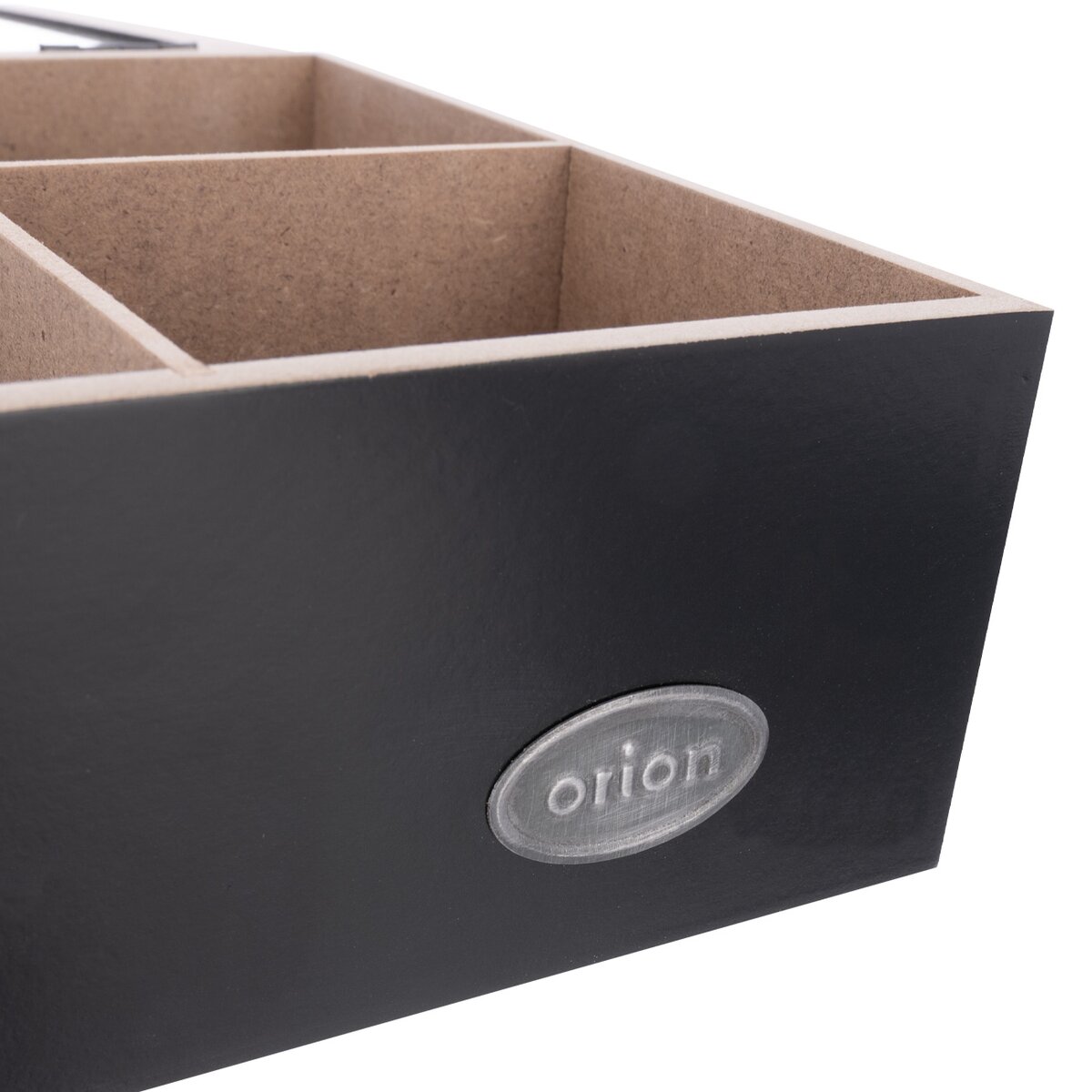 Kazeta na čajové sáčky dřevo, sklo černá | Orion - tvoríme vašu domácnosť